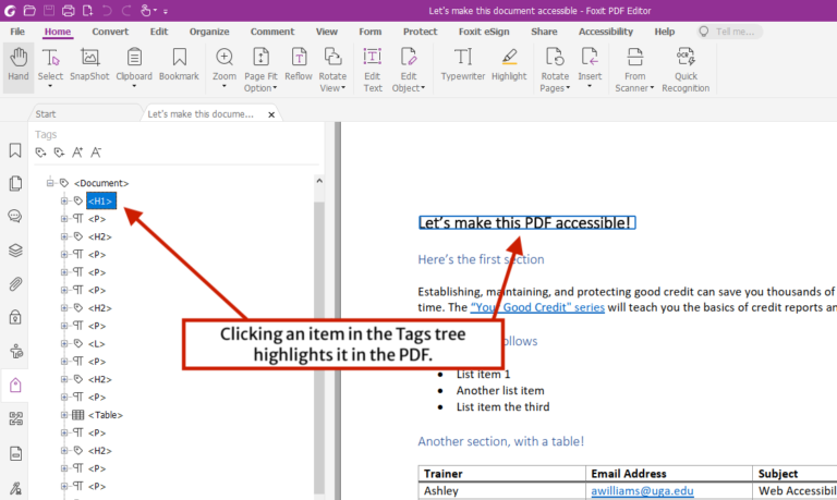PDF Accessibility Part 3: Remediation in Foxit PDF Editor Pro | CAES ...