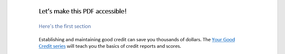 PDF Accessibility Part 2: Source Documents | CAES Office of Information ...