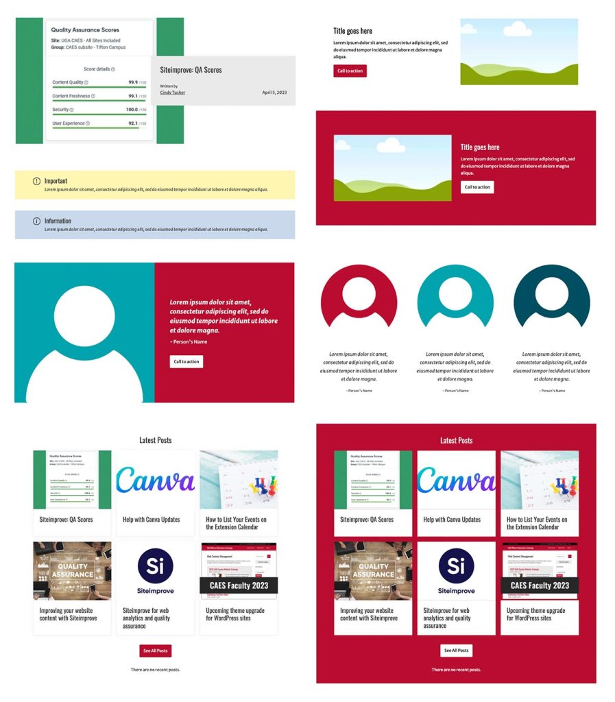 WordPress: Patterns for Easy Page Design | CAES Office of Information ...