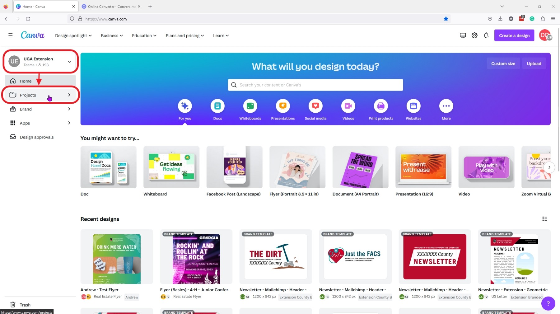 Navigating Canva Sub-folders | CAES Office of Information Technology