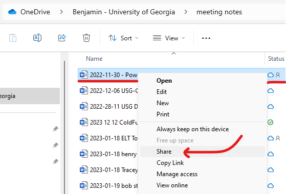 How to Share a File Using OneDrive | CAES Office of Information Technology
